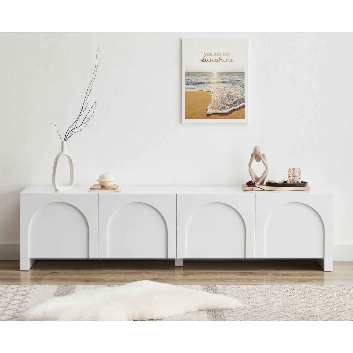 Dome White TV Unit – Timeless Interior & Decor